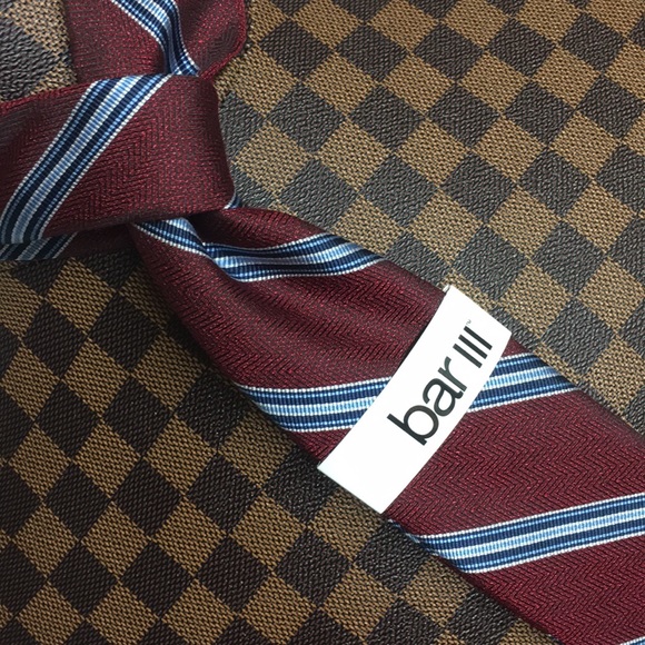 Bar III | Accessories | Bar Iii Red Burgundy Multiblue Corby Striped ...
